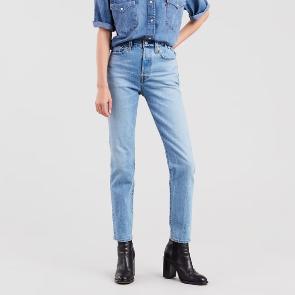 Levi's | Jeans | Levis Premium Wedgie Fit Ankle Jeans Light Wash Button Fly Raw Hemline27 | Poshmark